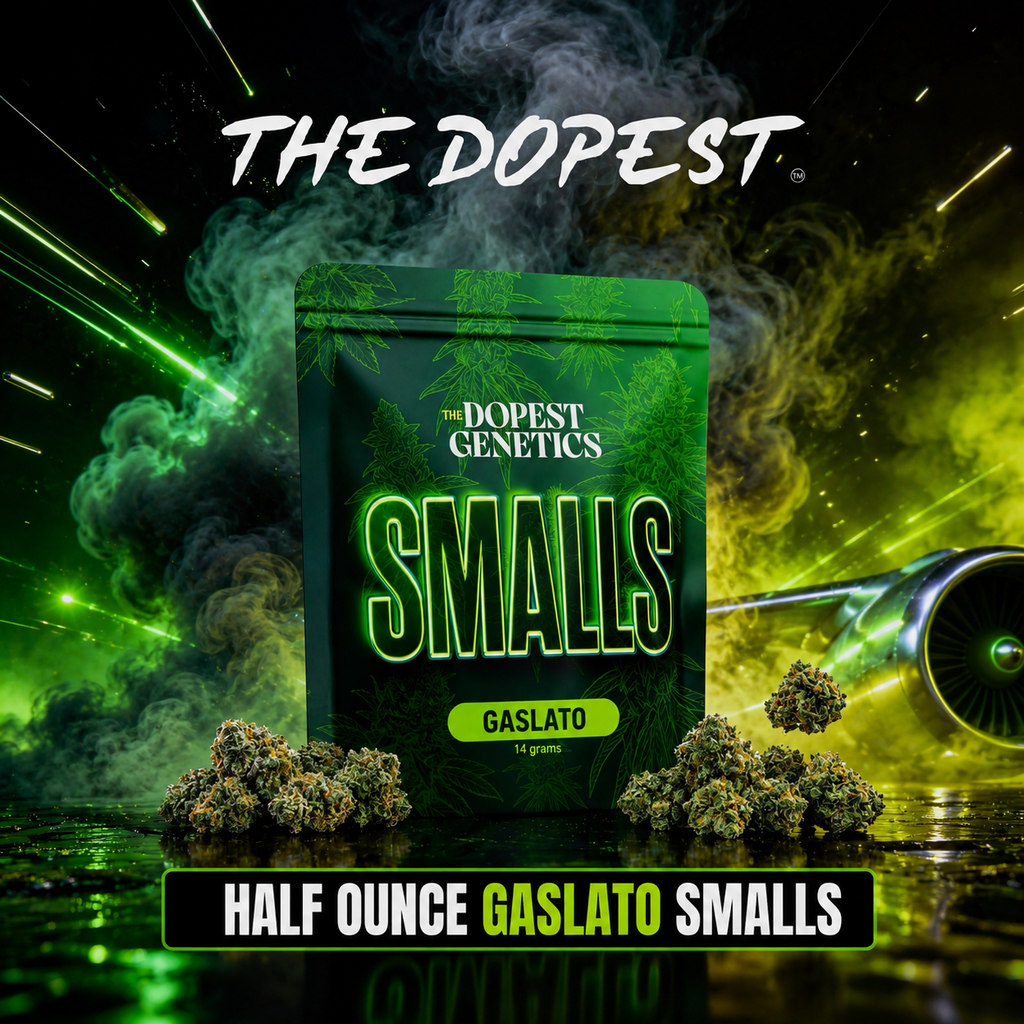 Smalls: Gaslato Hybrid flower 14 grams | The Dopest