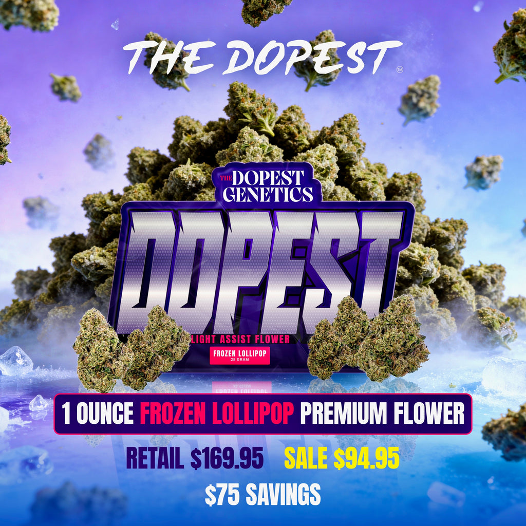 1 Ounce Premium Flower Frozen Lollipop Indica | The Dopest
