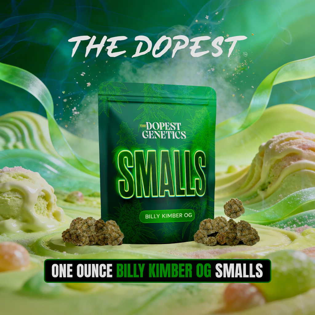 Smalls QP VARIETY PACK: BILLY KIMBER OG Indica flower 28 grams | The Dopest